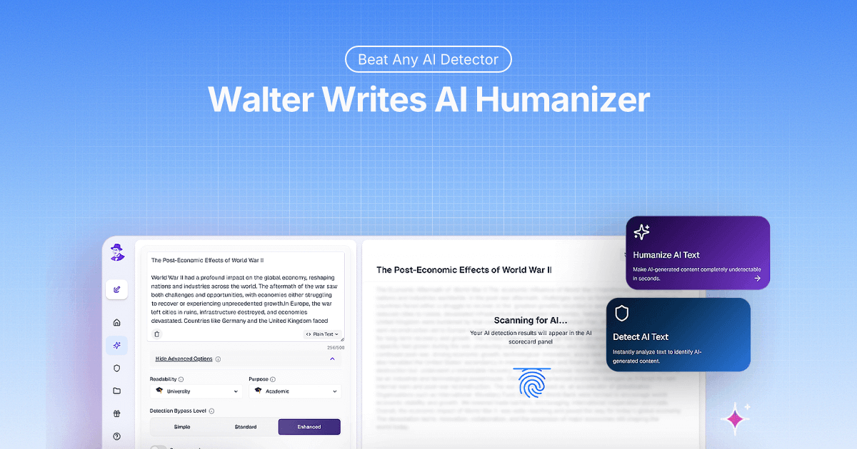 Walter Writes AI Humanizer - Beat Any AI Detector